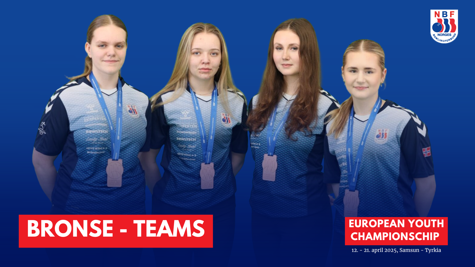 Bronse til de norske jentene i Teams - EYC 2025 - Norges Bowlingforbund